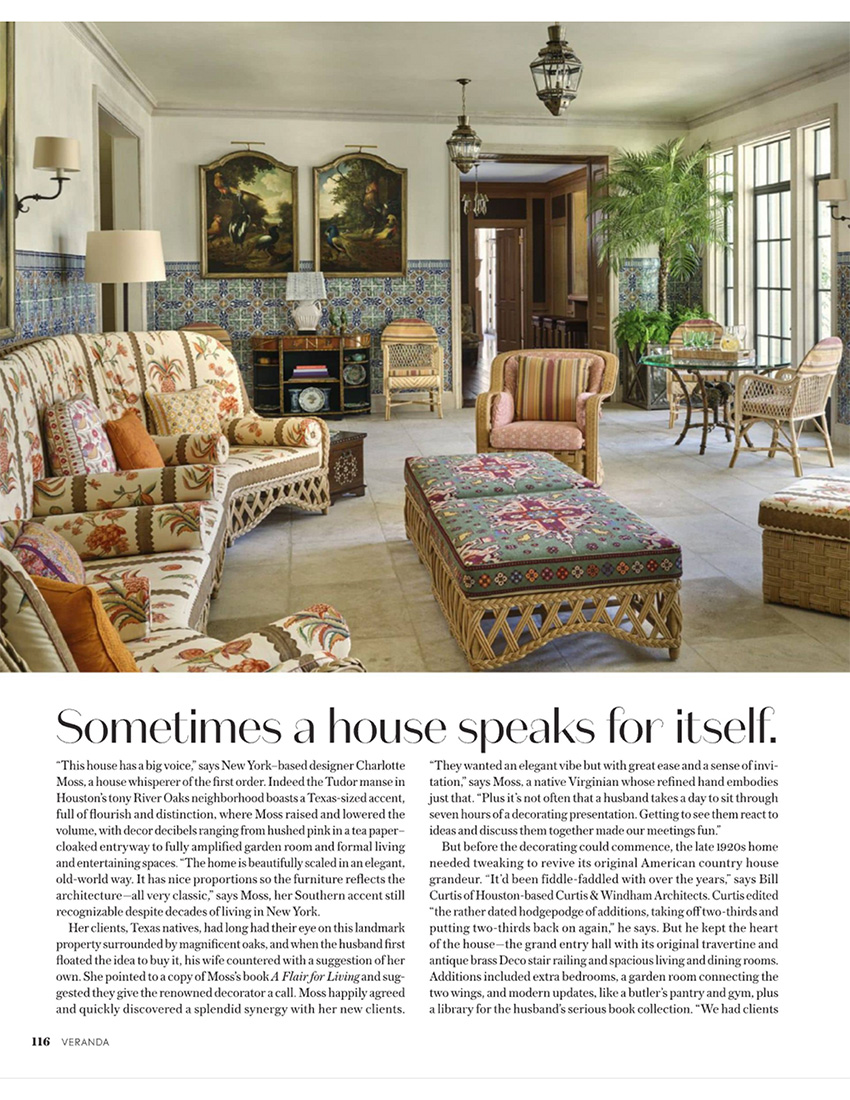 To Texas With Gusto in Veranda - Charlotte Moss